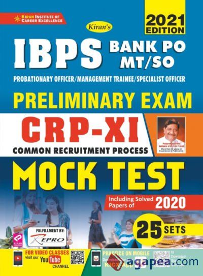 IBPS BANK PO MT SO CRP-X MOCK TEST (ENGLISH)-25 SETS 2021-REPAIR OLD ...