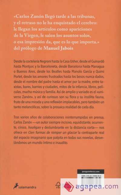 CIEN FORMAS DE ROMPER UN GLACIAR - CARLOS ZANON - 9788418968969