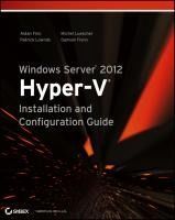 WINDOWS SERVER 2012 HYPER-V INSTALLATION AND CONFIGURATION GUIDE - FINN, AIDAN; LOWNDS, PATRICK ...