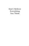 DON'T BELIEVE EVERYTHING YOU THINK (EXPANDED EDITION): WHY YOUR ...