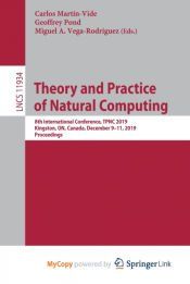 THEORY AND PRACTICE OF NATURAL COMPUTING - CARLOS MARTIN-VIDE,GEOFFREY ...