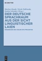 DER DEUTSCHE SPRACHRAUM AUS DER SICHT LINGUISTISCHER LAIEN: ERGEBNISSE ...
