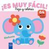 ¡ES MUY FACIL! PEGA Y COLOREA. ELEFANTE - YOYO - 9788408282402